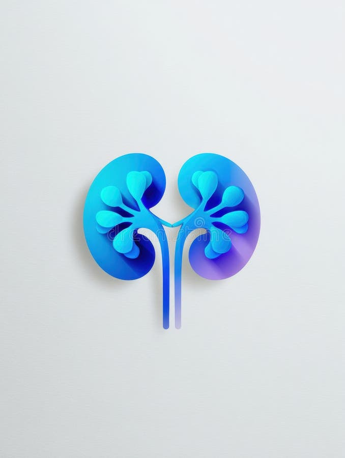 Kidney Doctor Logo Design Mockup in Blue Hues on Clean White Background ...