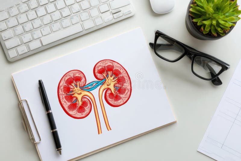 Kidney Doctor Logo Design Mockup in Clean White Space with Empty Upper ...