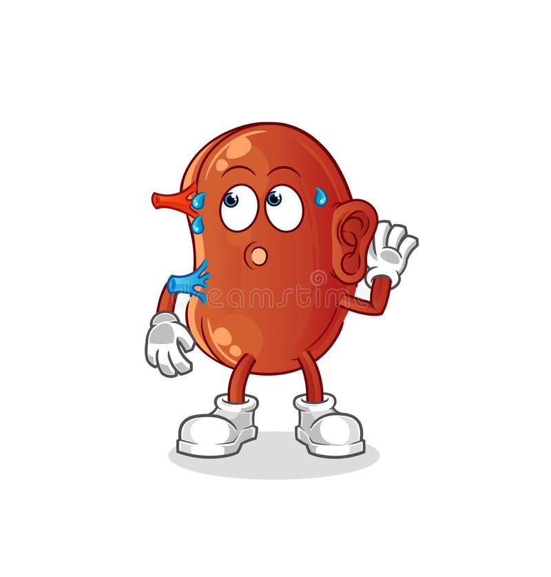 Kidney Eavesdropping Vector. Cartoon Character Stock Vector ...