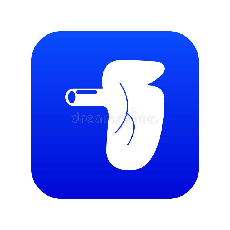 Kidney icon blue vector stock vector. Illustration of failure - 142674587