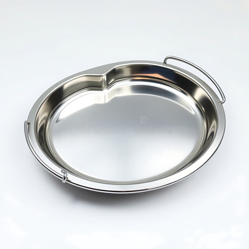 A Kidney Shaped Stainless Steel Surgical Tray Placed on a White Surface ...