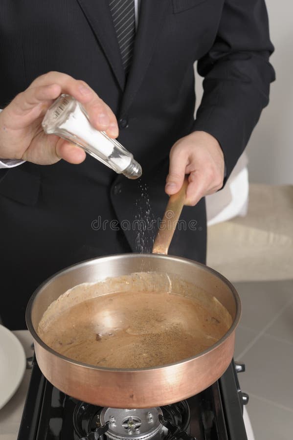 Kidneys flamb stock image. Image of waiter, people, gesture - 23707251