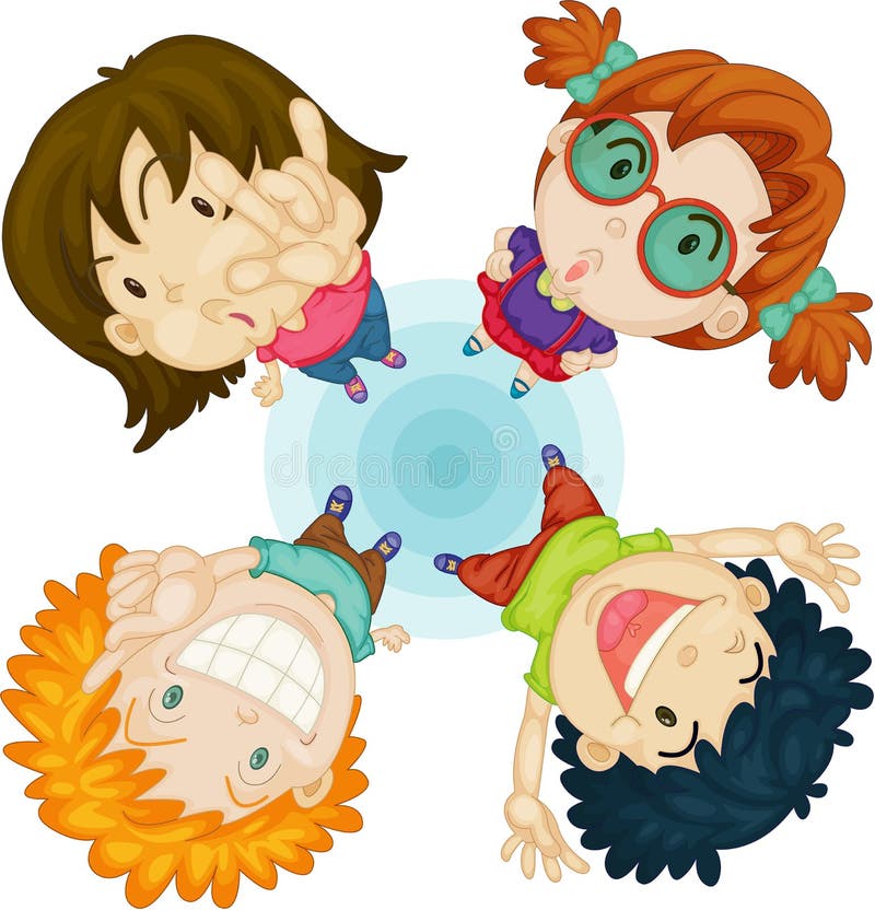 4 Kids stock vector. Illustration of colors, comic, hispanic - 10144266