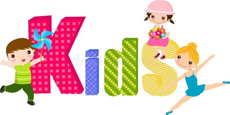 Cartoon Kids with WXYZ Letters Stock Vector - Illustration of learn ...