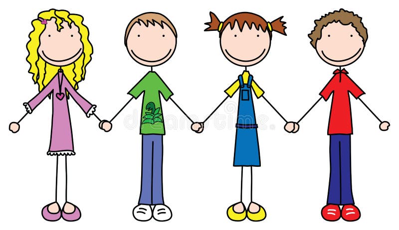 Kids stock vector. Illustration of draw, cooperation, cartoon - 4474815