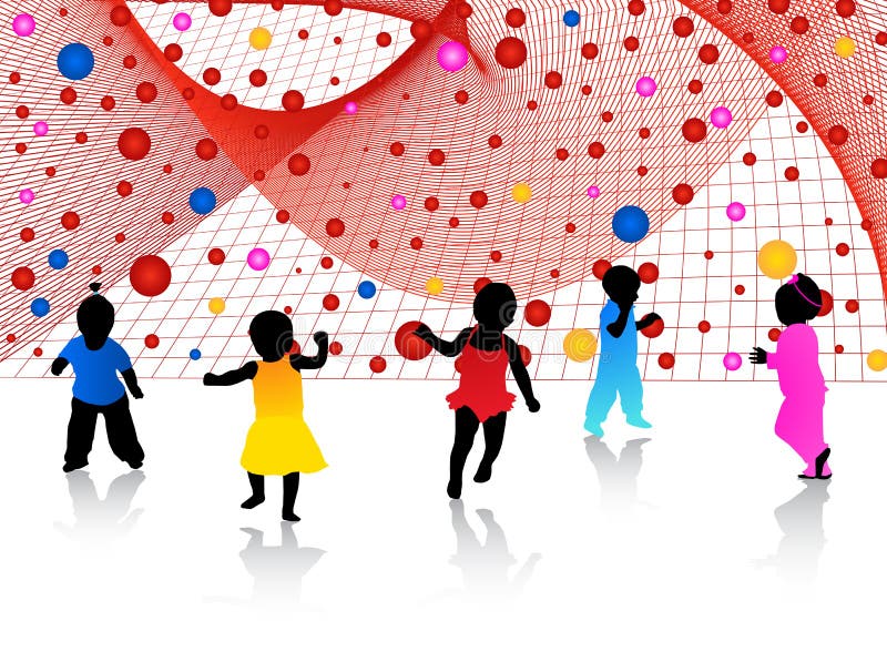 Kids and abstract stock vector. Illustration of people - 8961281