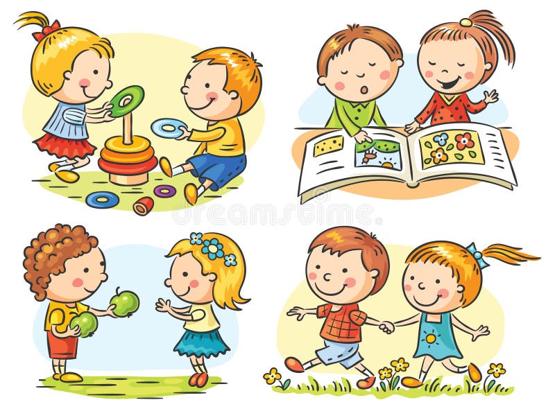 Kids Activities Set stock vector. Illustration of common - 53872137