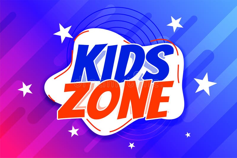 Kids Activities Zone Banner for Children Daycare Fun Stock Vector ...
