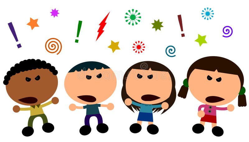 Kids arguing stock illustration. Illustration of conflict - 25546612