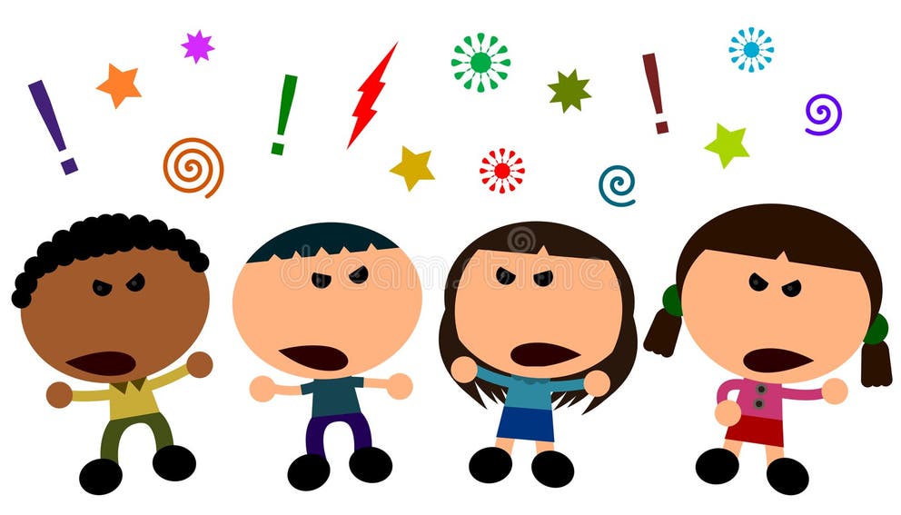 Kids arguing stock illustration. Illustration of conflict - 25546612