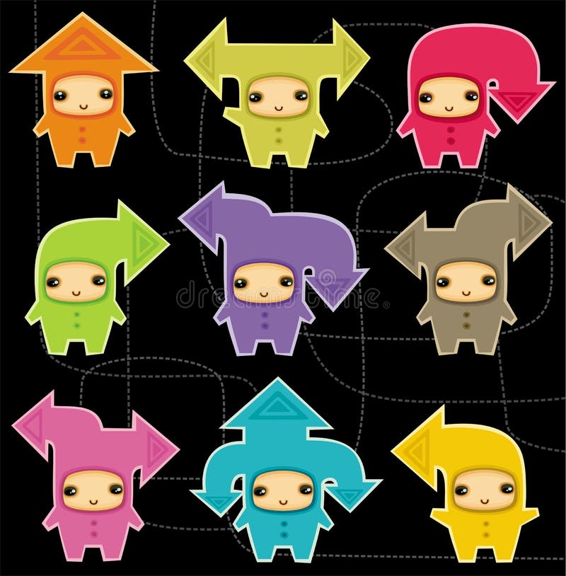 Kids arrows set stock vector. Illustration of design - 10712788