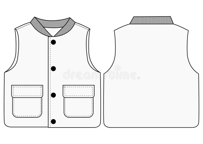 Kids Baby Boys Down Vest Jacket Vector Illustration Design Stock ...