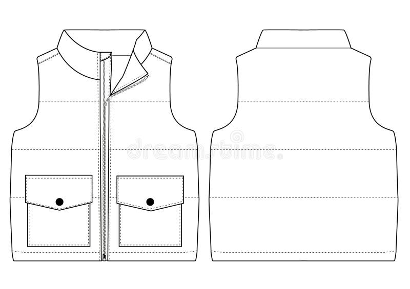 Kids Baby Boys Down Vest Jacket Vector Illustration Design Stock ...