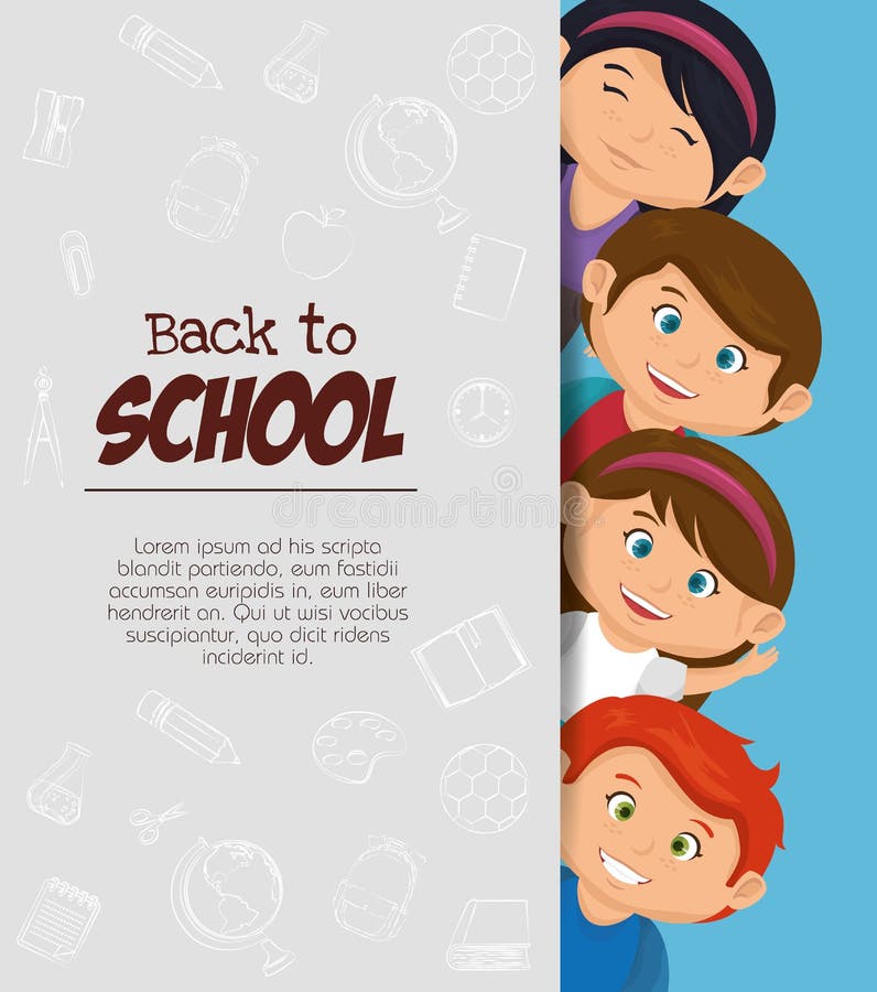 Little Kids Back View Stock Illustrations – 262 Little Kids Back View ...