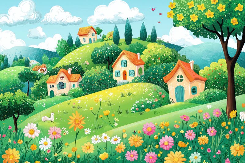 Kids Background Vector: a Playful Kids Background Vector Filled with ...