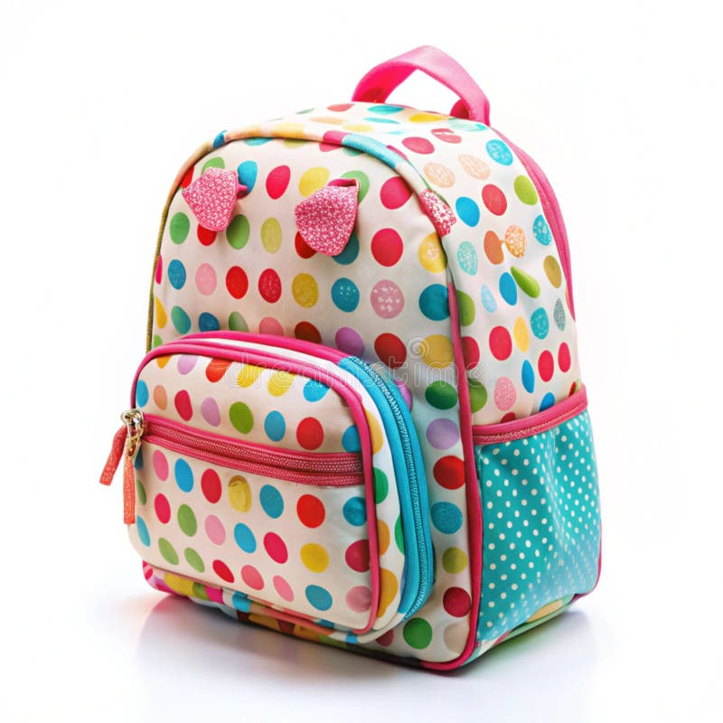 Kids backpack isolated stock illustration. Illustration of child ...