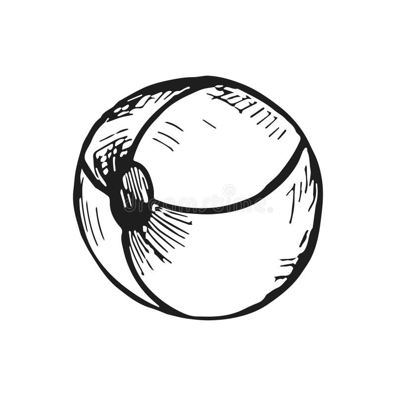 Kids Ball Toy Sketch Vector Illustration Stock Vector - Illustration of ...