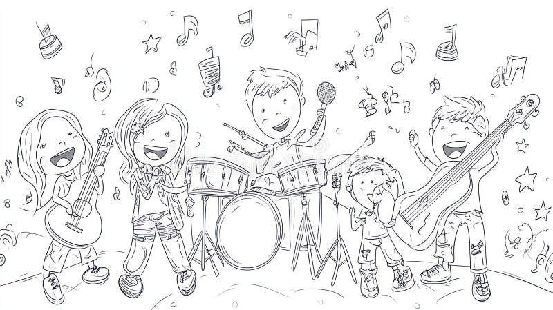 Teenage Music Band Stock Illustrations – 601 Teenage Music Band Stock ...