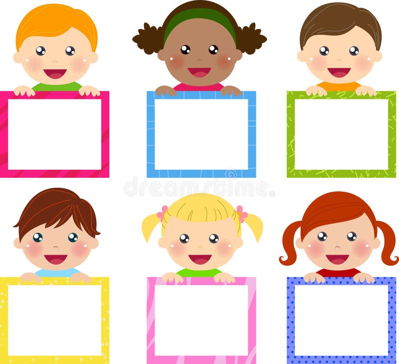 Kids and banner stock vector. Illustration of baby, copy - 24745875