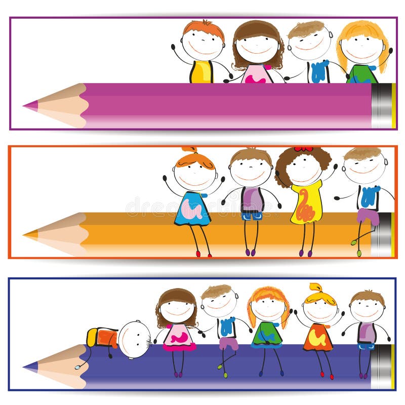 Kids banner stock vector. Illustration of background - 25463095
