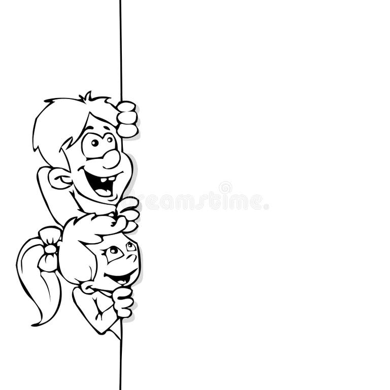 Kids Peeking Stock Illustrations – 1,189 Kids Peeking Stock ...