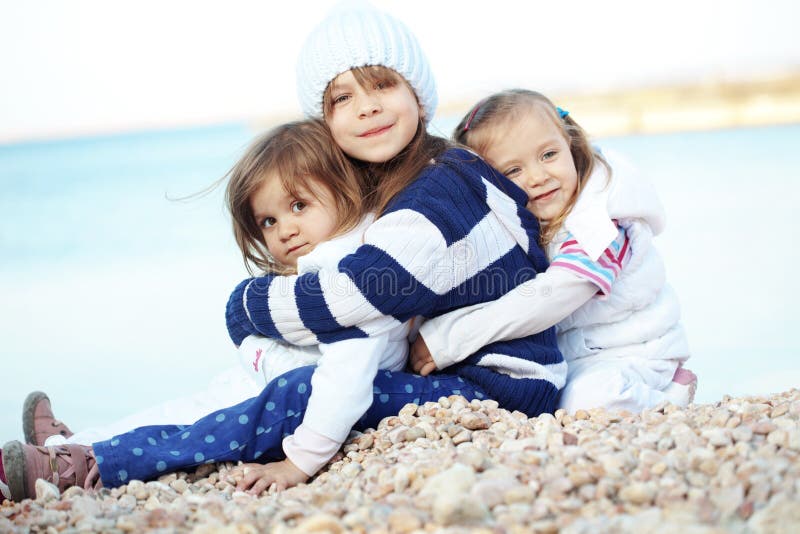Kids at the beach stock image. Image of happy, casual - 24291461