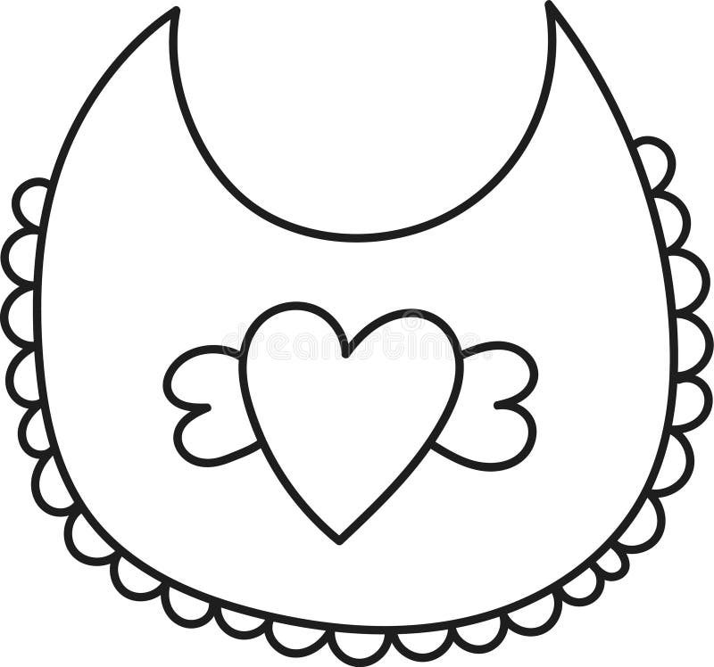 Kids Bib Doodle stock vector. Illustration of doodle - 307706390