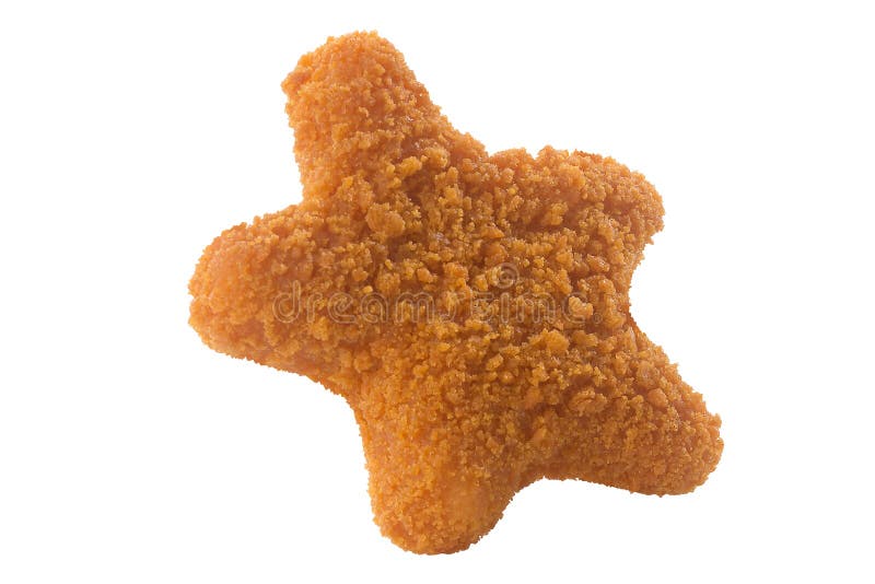 Kids Breaded Chicken Nuggets Star Shaped Isolated Stock Photo - Image ...