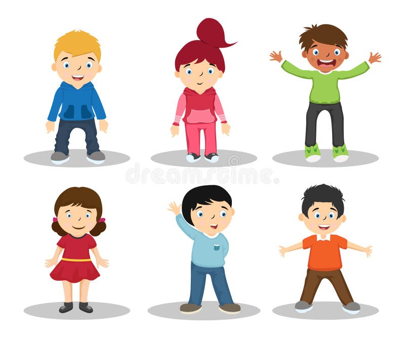 Kids Cartoon Character Illustration - Vector Stock Vector ...