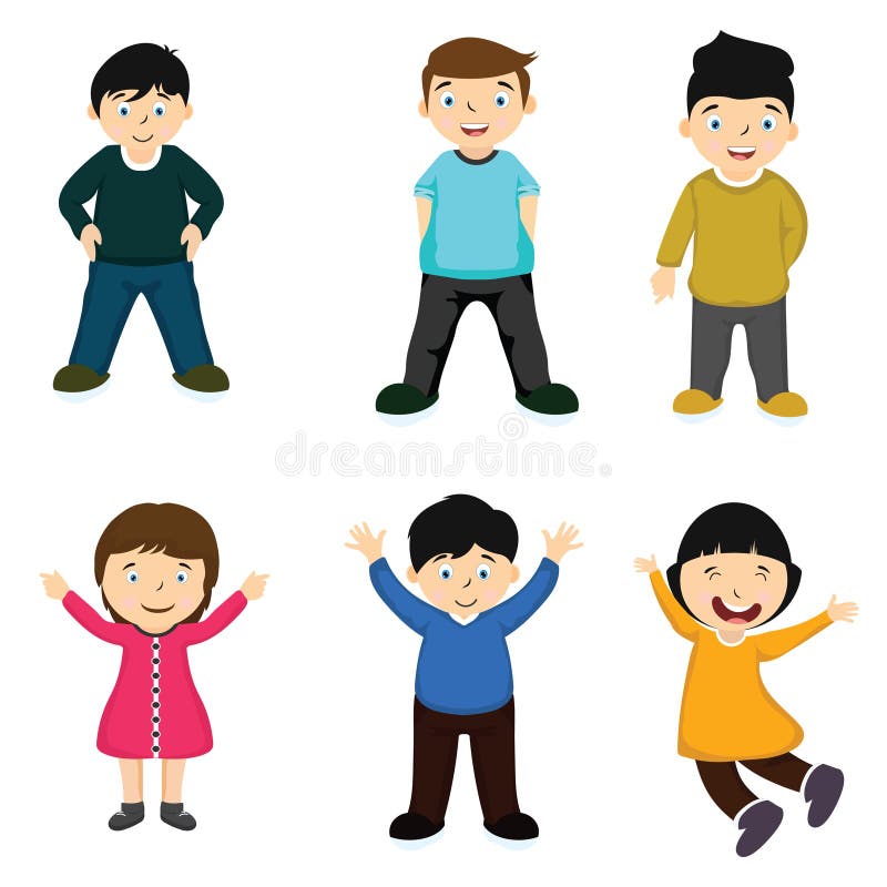 Kids Cartoon Character Illustration - Vector Stock Illustration ...