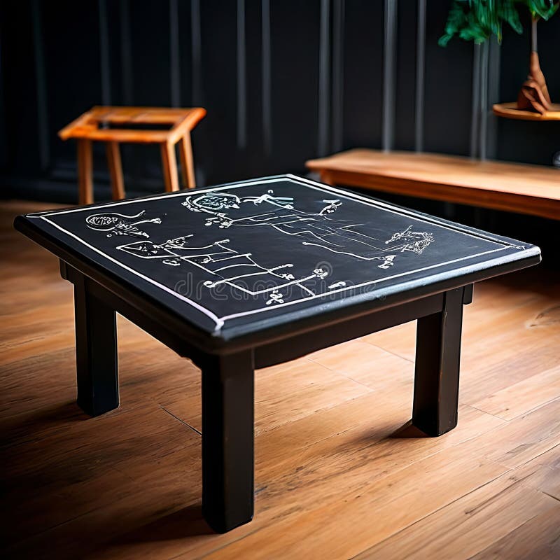 Kids Chalkboard Table Childrens Table with Achalkboard Top for Stock ...