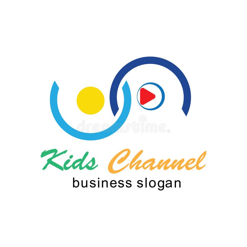 Kids Channel Logo Icon Design Template. Vector Illustration Stock ...