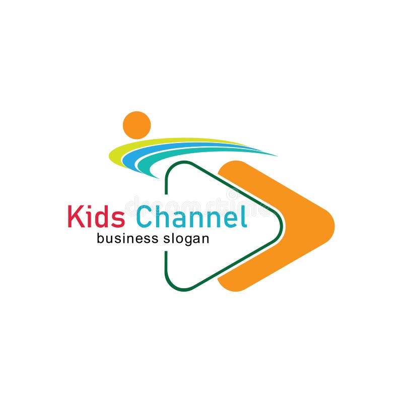 Kids Channel Logo Icon Design Template. Vector Illustration Stock ...