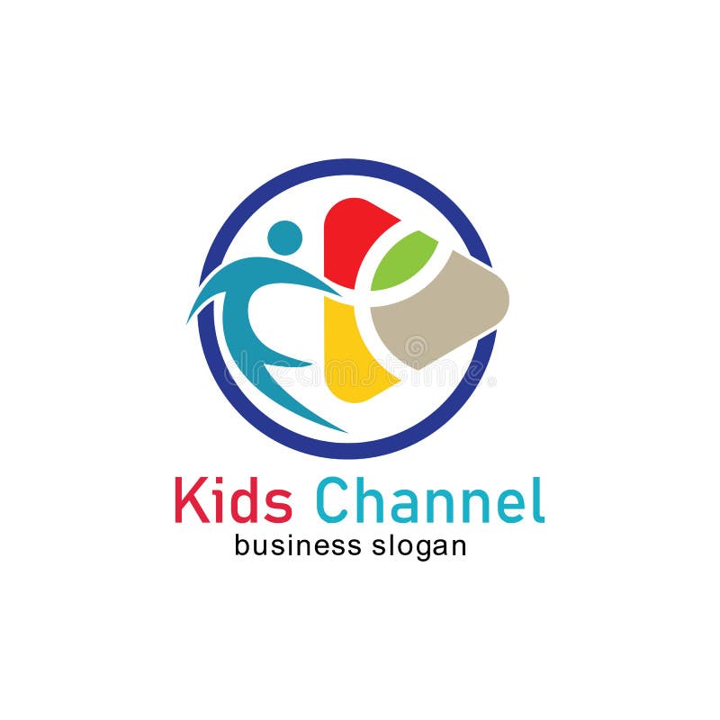 Kids Channel Logo Icon Design Template. Vector Illustration Stock ...