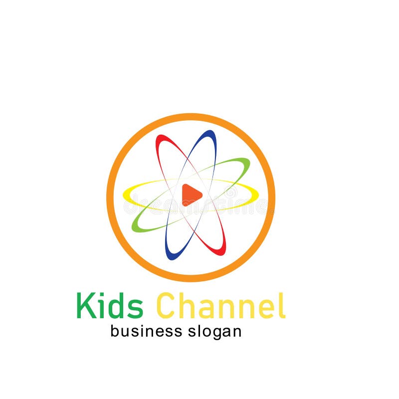 Kids Channel Logo Icon Design Template. Vector Illustration Stock ...
