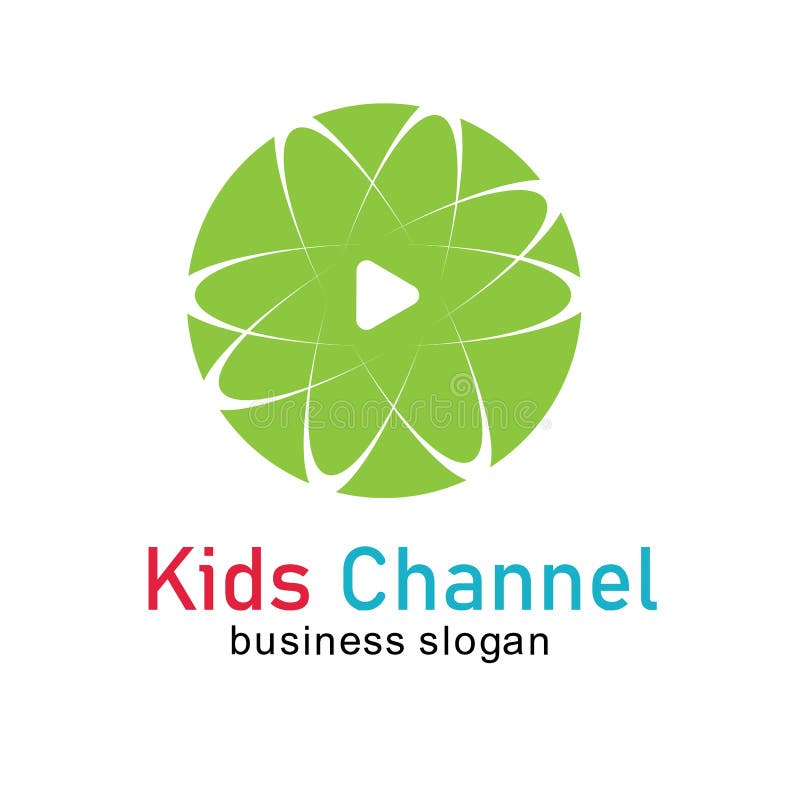 Kids Channel Logo Icon Design Template. Vector Illustration Stock ...