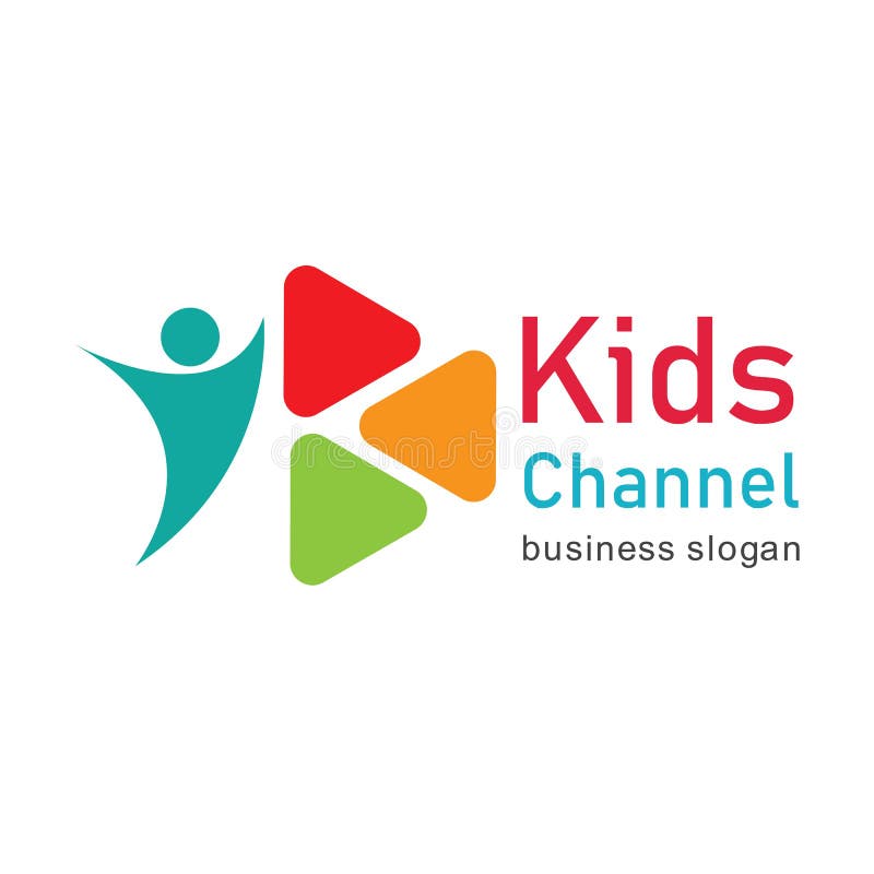Kids Channel Logo Icon Design Template. Vector Illustration Stock ...
