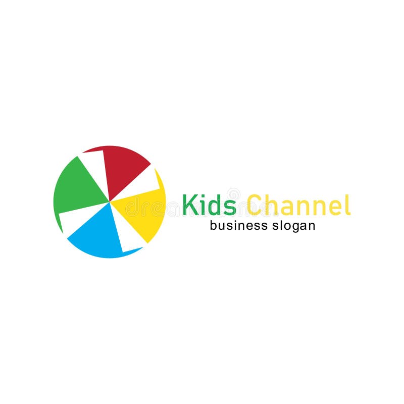 Kids Channel Logo-Symbol-Vorlage Vector-Illustration Vektor Abbildung ...