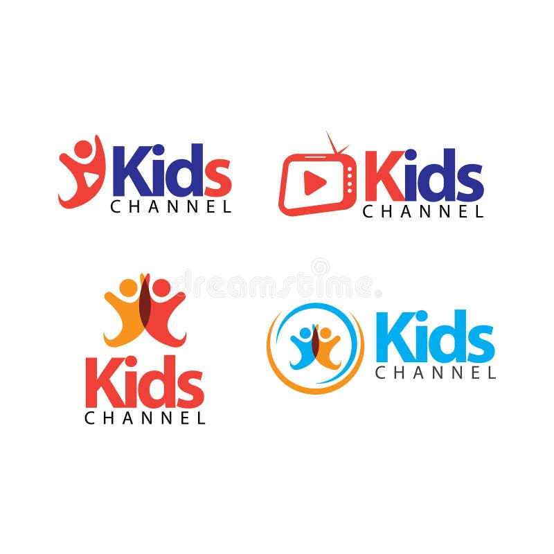 Kids Channel Logo Vector Template Design Illustration Stock Vector ...