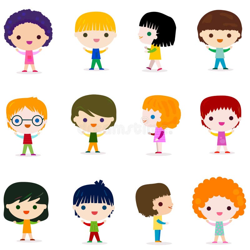 Kids character set stock vector. Illustration of leisure - 67948537