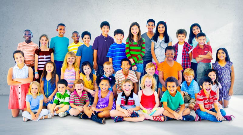 Kids Children Diversity Happiness Group Concept Stock Photo - Image of ...