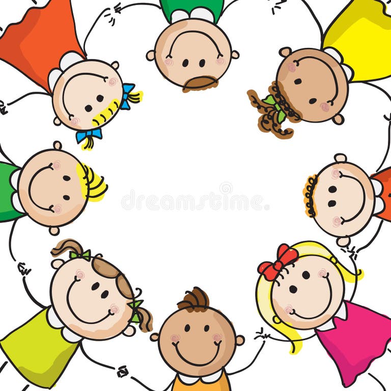 Kids circle stock vector. Illustration of happiness, child - 26824430
