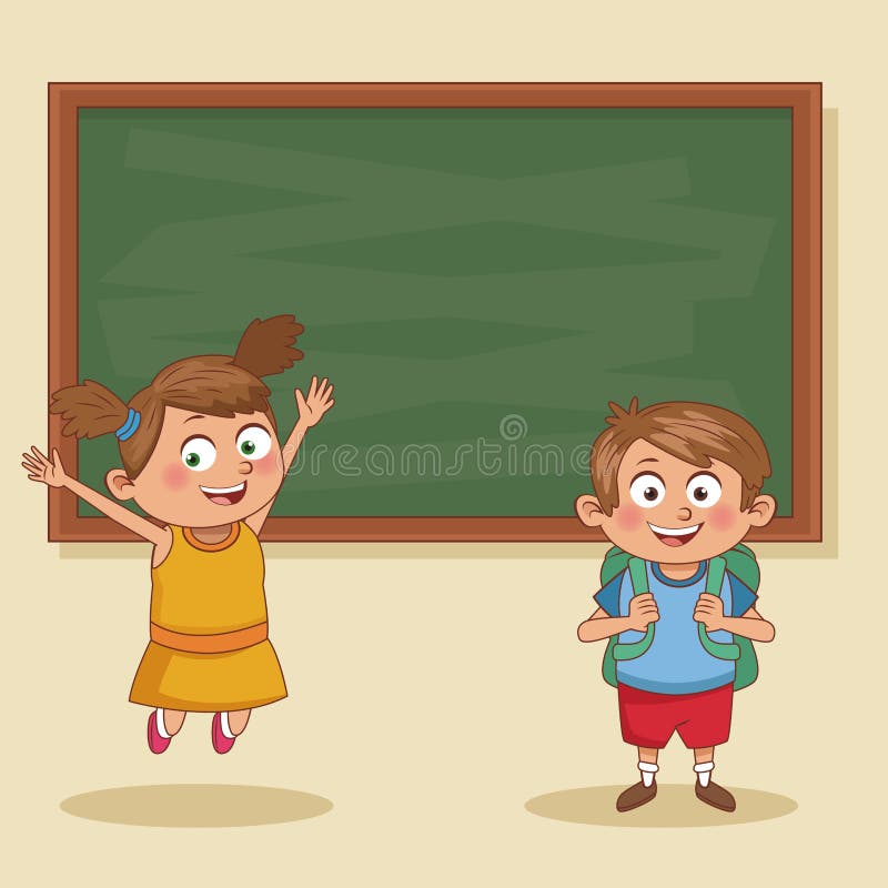 Kids in classroom stock vector. Illustration of funny - 108638829