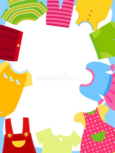 Kids clothes frame stock vector. Illustration of outline - 27047762