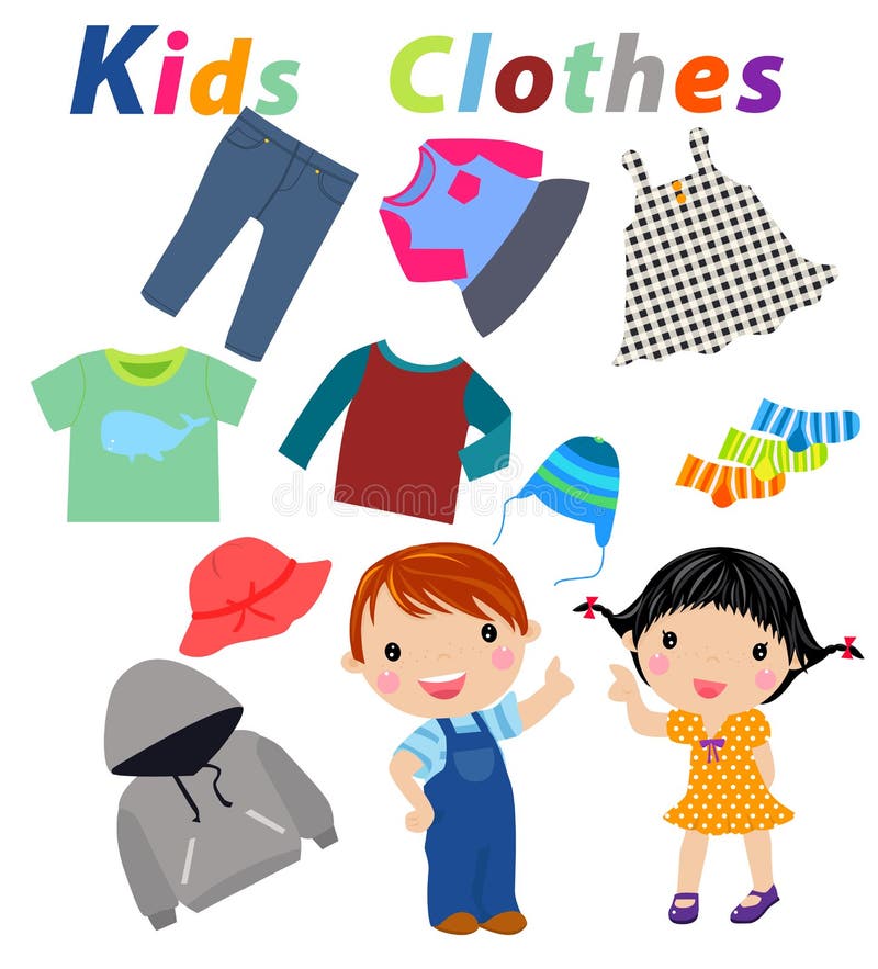 Kids clothes frame stock vector. Illustration of outline - 27047762