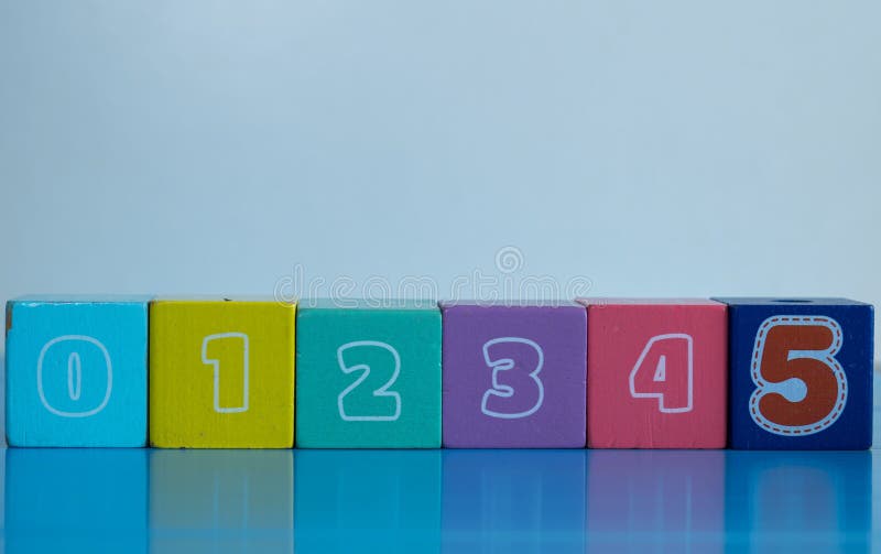 Kids Colorful Cube Toys with the Numbers Stock Image - Image of numbers ...