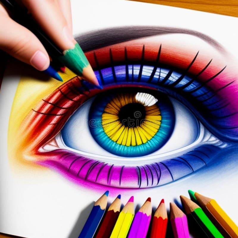 Kids Colouring Notebook Drawing Images Stock Illustration ...