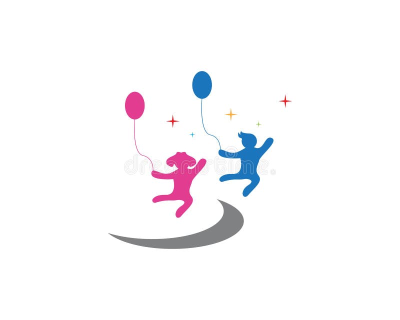 Kids Concept Logo Vector Illustration Icon Design Stock Vector ...