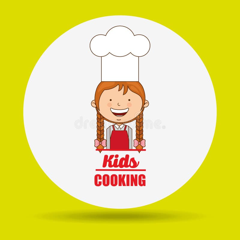 Kids cooking design stock illustration. Illustration of dinner - 70499026