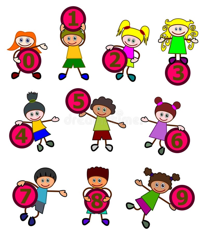 Kids counting stock illustration. Illustration of math - 24324127